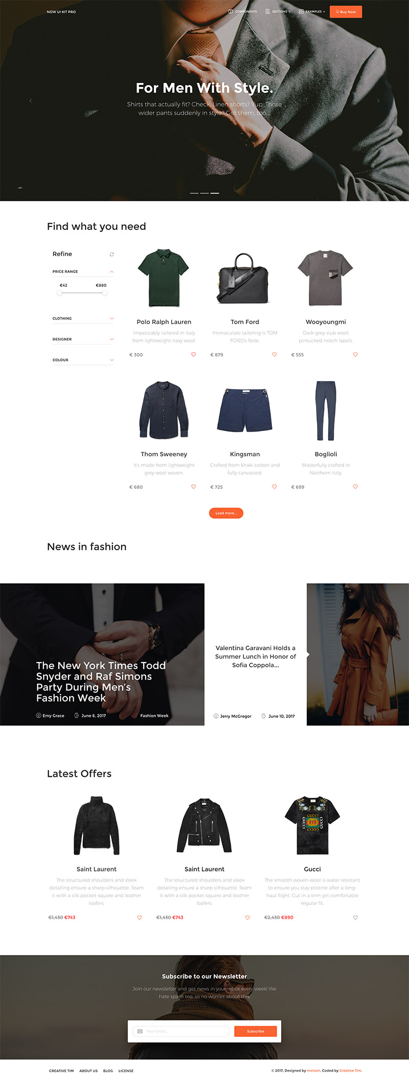 Now UI Kit Pro Angular by Creative Tim