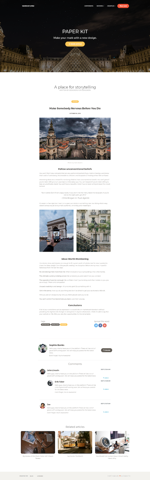 Paper Kit PRO React by Creative Tim