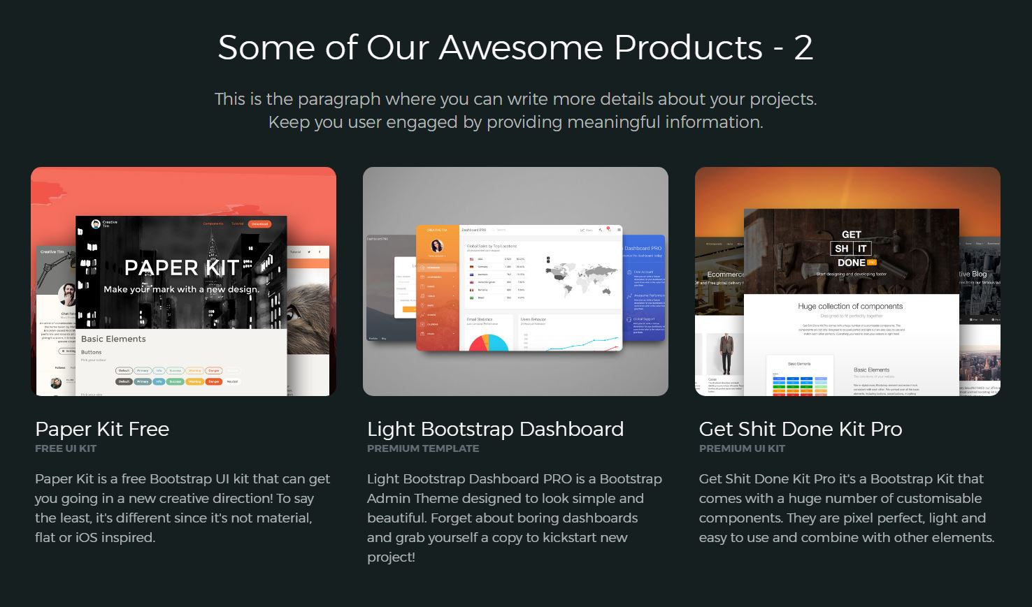 Paper Kit PRO React by Creative Tim